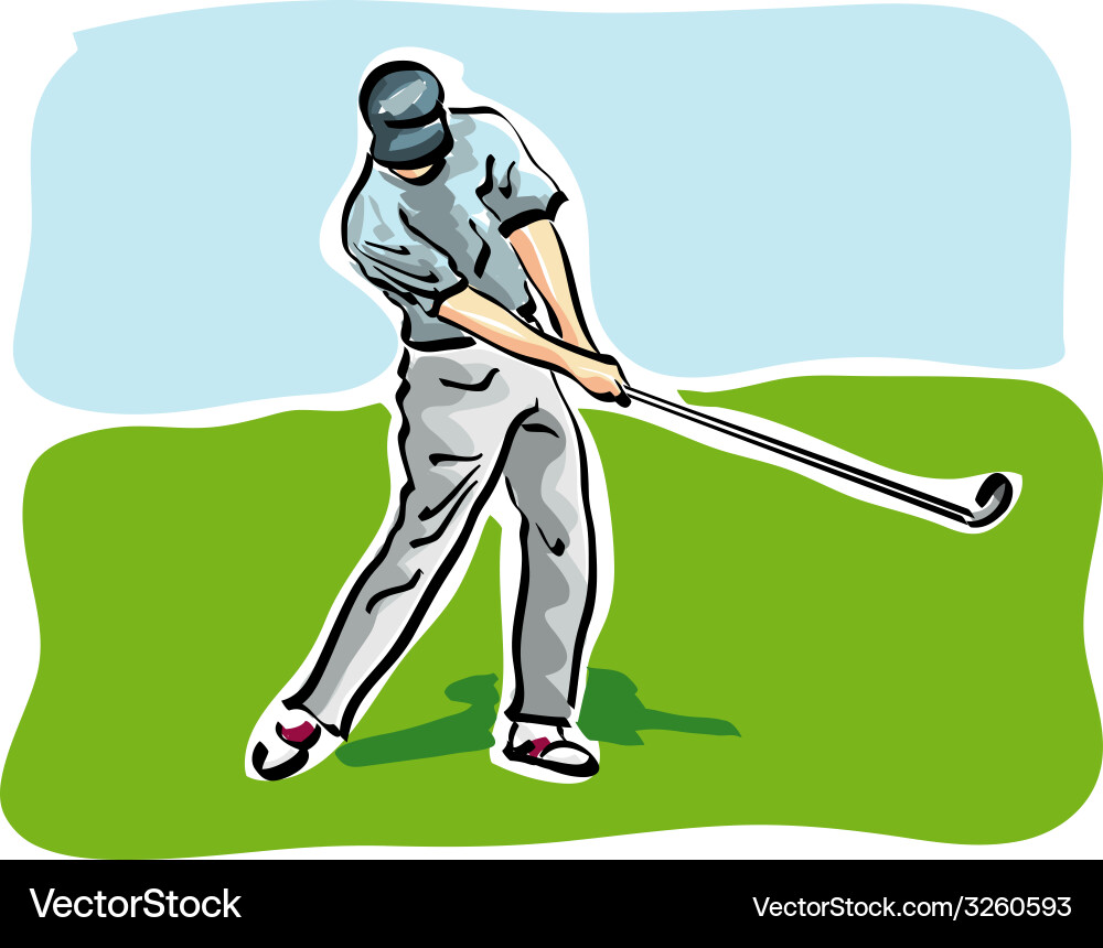 Golf player Royalty Free Vector Image - VectorStock