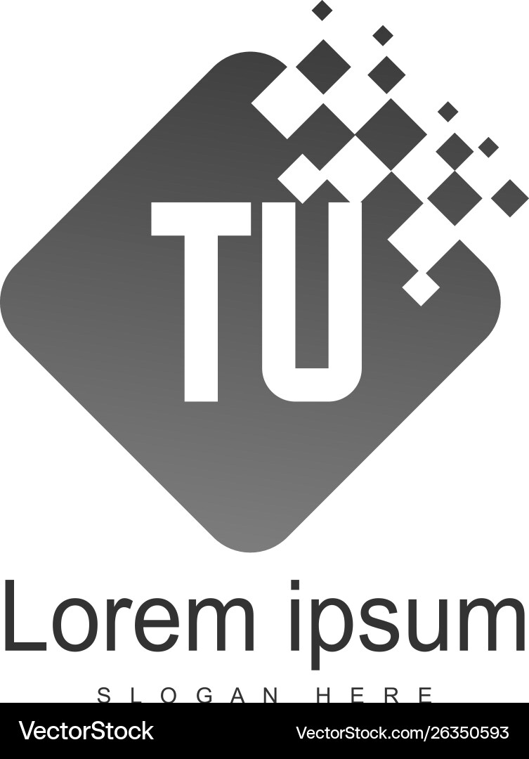 Initial tu logo template with modern frame – Royalty-Free Vector ...