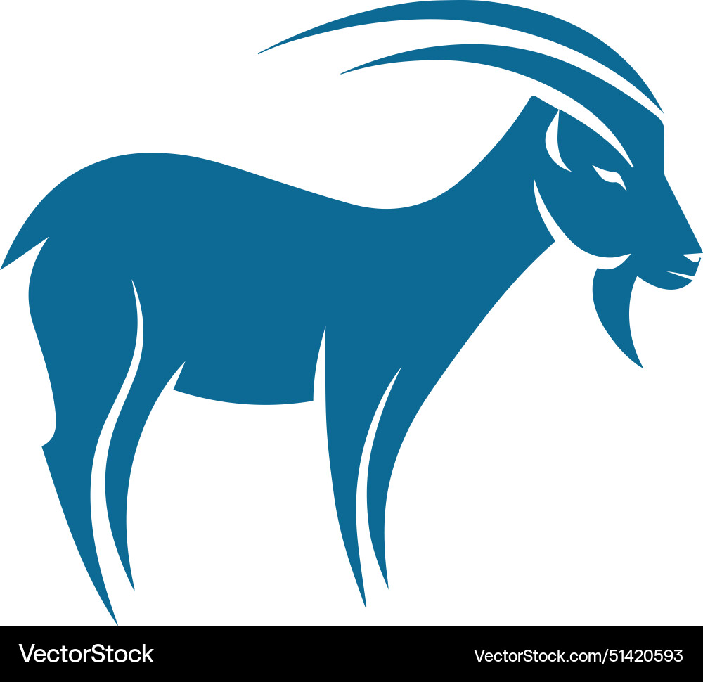 Modern goat logo Royalty Free Vector Image - VectorStock