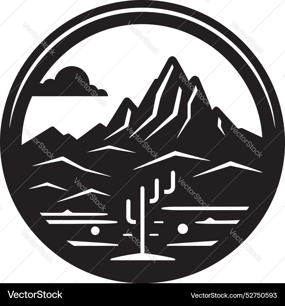 Sahara simplicity minimalist desert landscape Vector Image