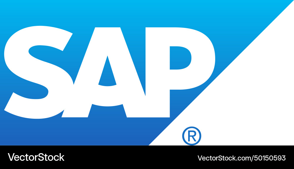 Sap logo in systemanalyse und Royalty Free Vector Image