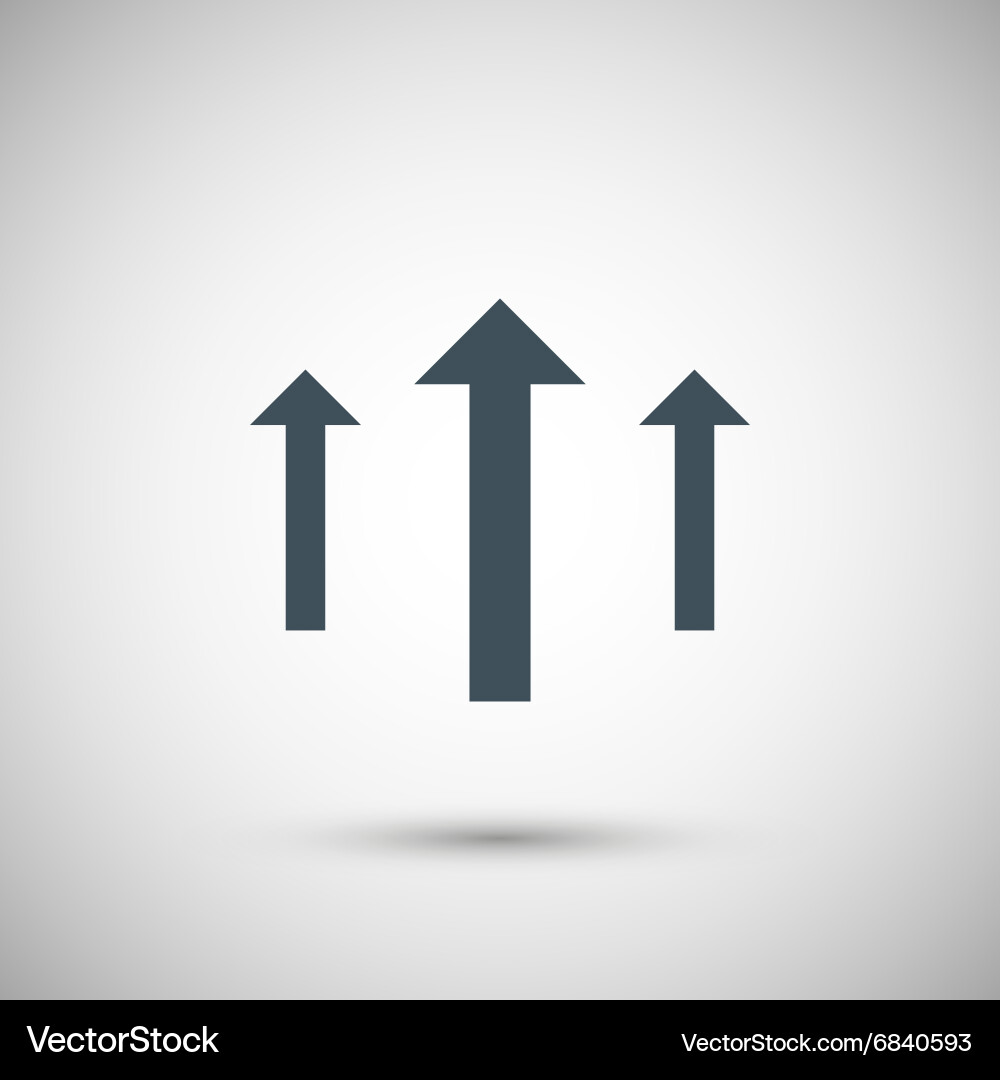 Three blue arrow Royalty Free Vector Image - VectorStock