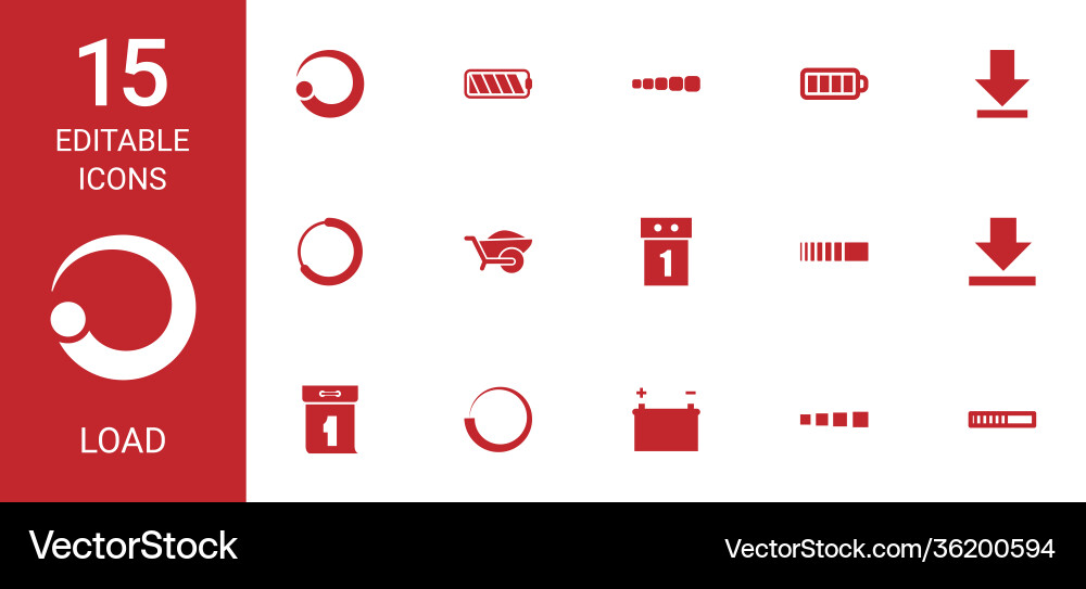 15 load icons Royalty Free Vector Image - VectorStock