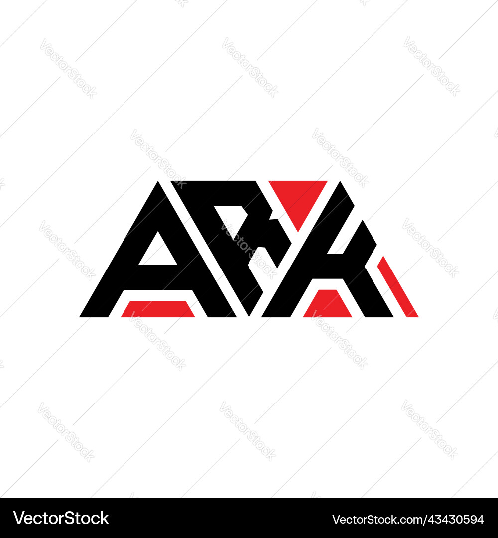 Ark triangle letter logo design Royalty Free Vector Image