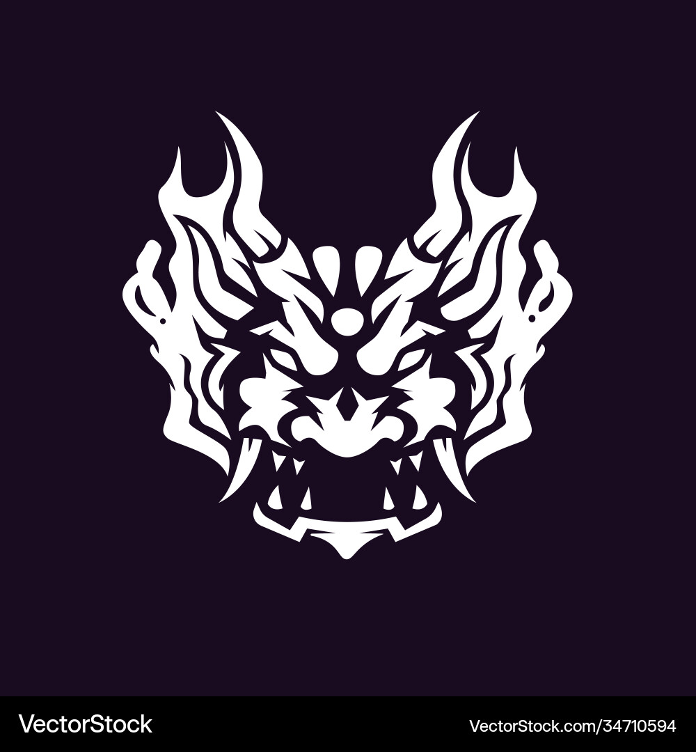 Black and white oni used for logos other Vector Image