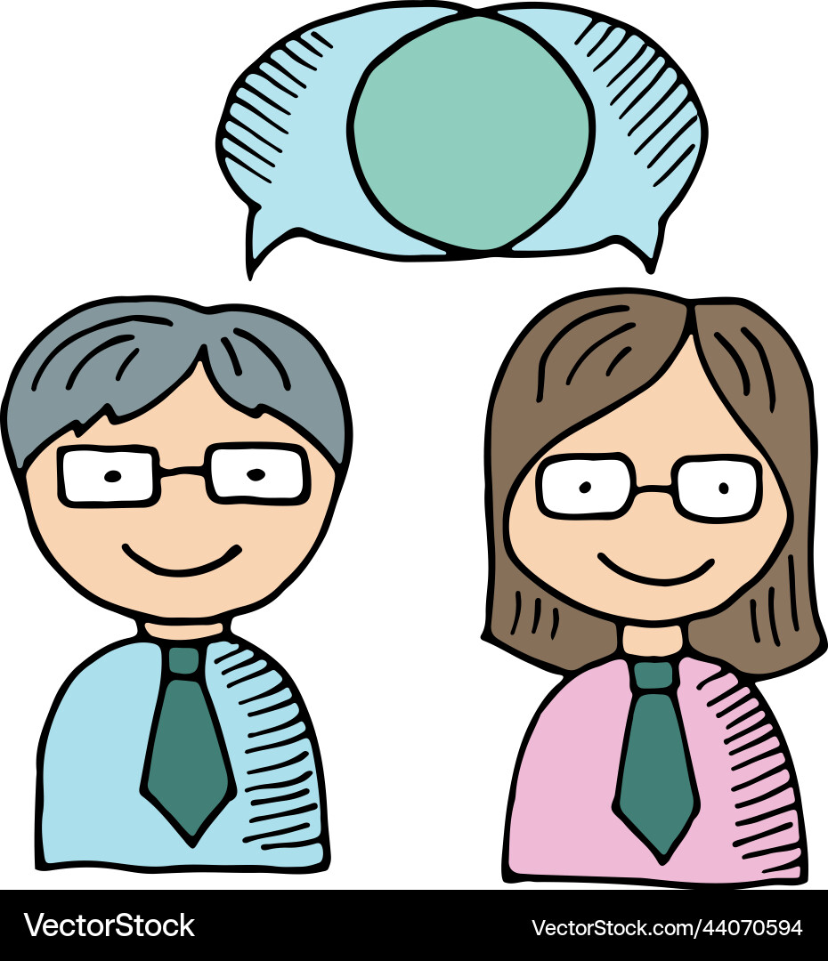 Business conversation icon colleagues message Vector Image