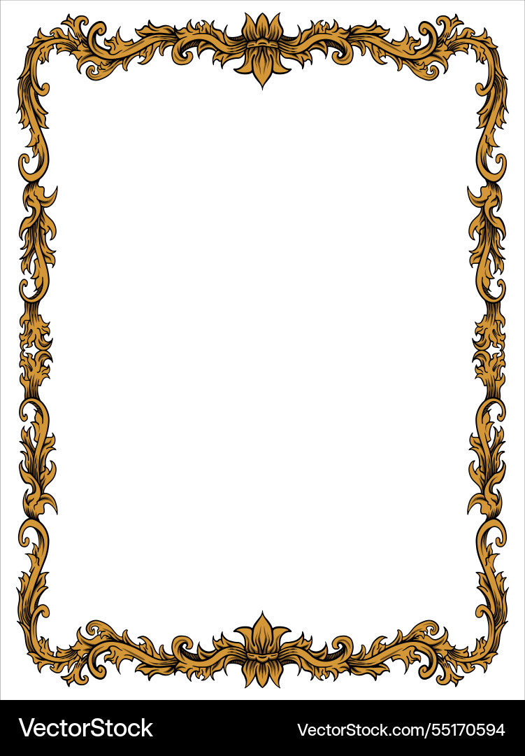 Ethereal embrace ornamental frame design Vector Image