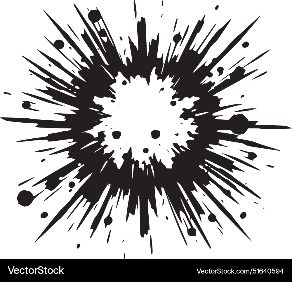 Explosion - minimalist and simple silhouette Vector Image
