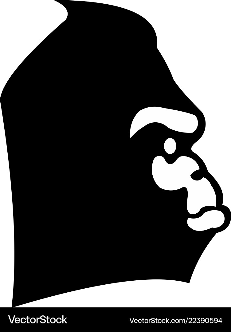 Gorilla face Royalty Free Vector Image - VectorStock