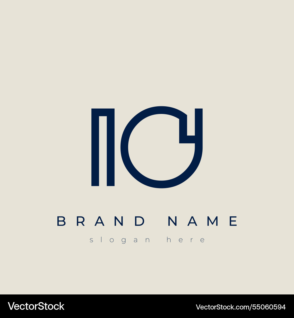 Io alphabet letter icon logo Royalty Free Vector Image
