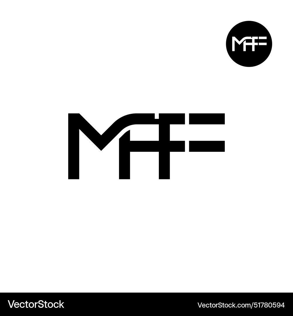 Mff logo letter monogram design Royalty Free Vector Image