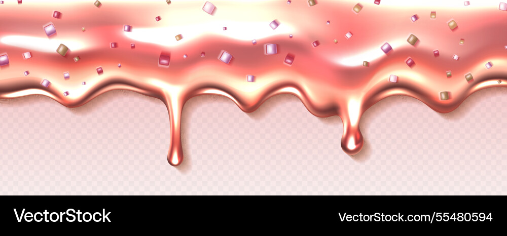 Pink cream drip texture Royalty Free Vector Image