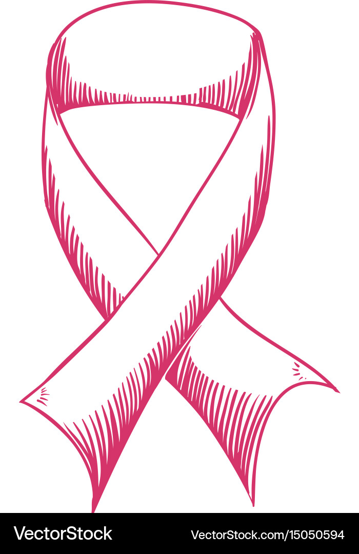 Ribbon cancer symbol Royalty Free Vector Image