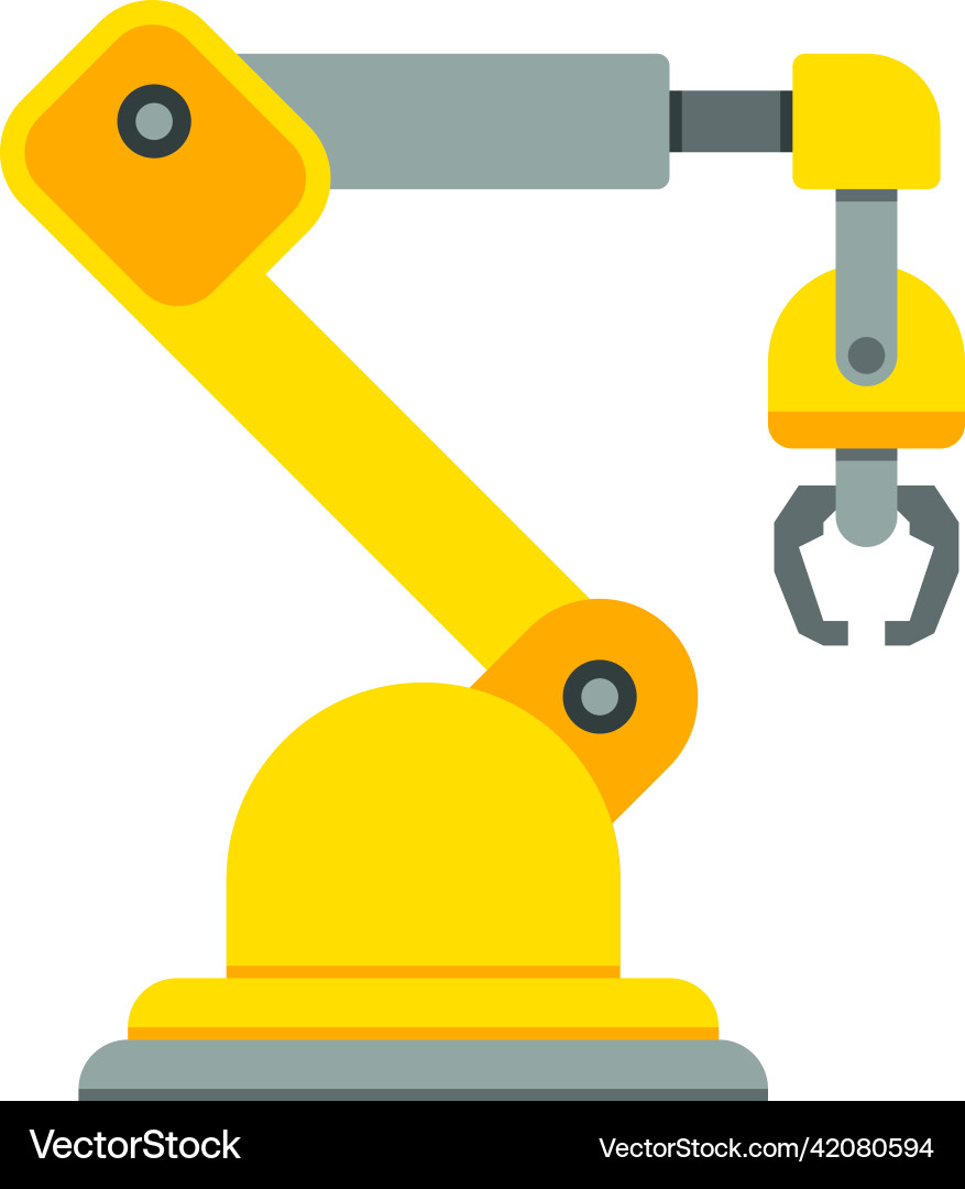 Robot hand icon hydraulic manufacturing machine Vector Image