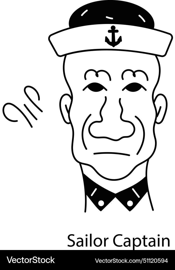 Sailor captain Royalty Free Vector Image - VectorStock