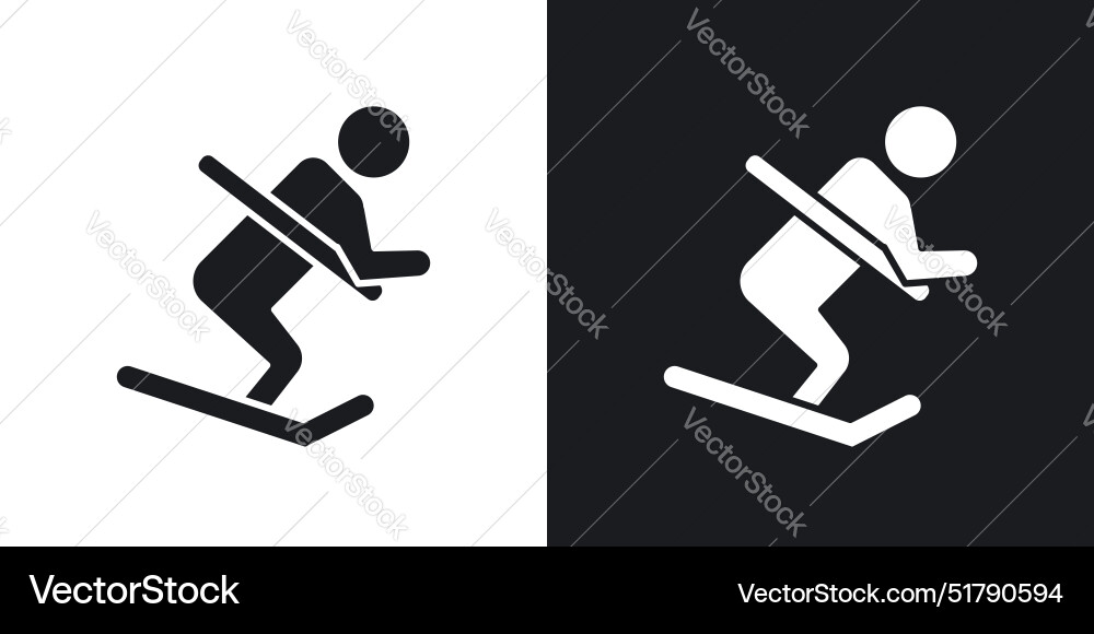 Skiing icon Royalty Free Vector Image - VectorStock