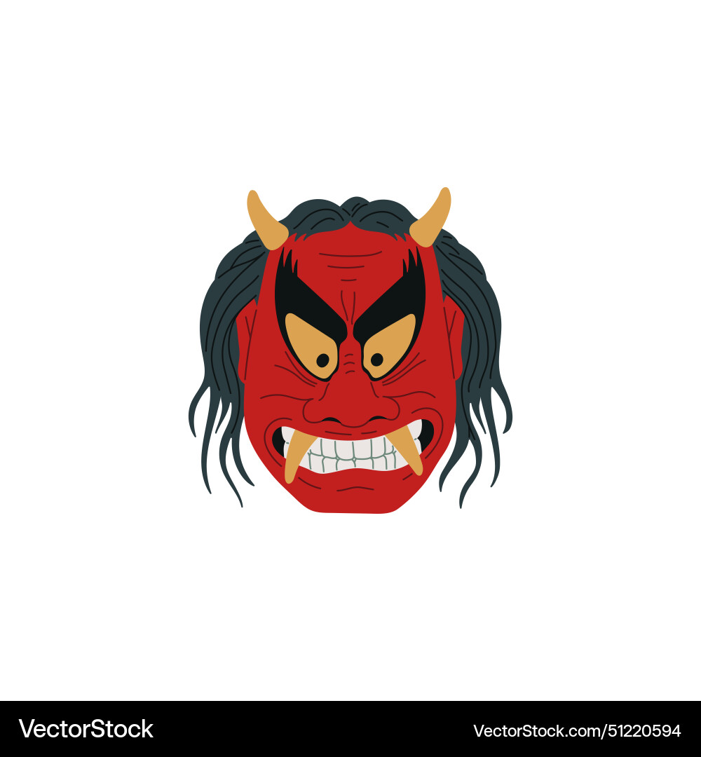 Traditional kabuki mask Royalty Free Vector Image