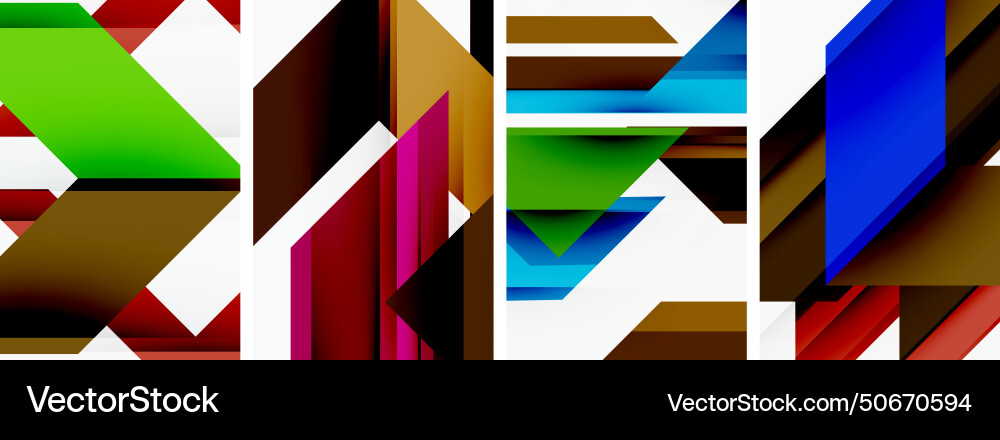 Triangle wallpaper or poster background design Vector Image