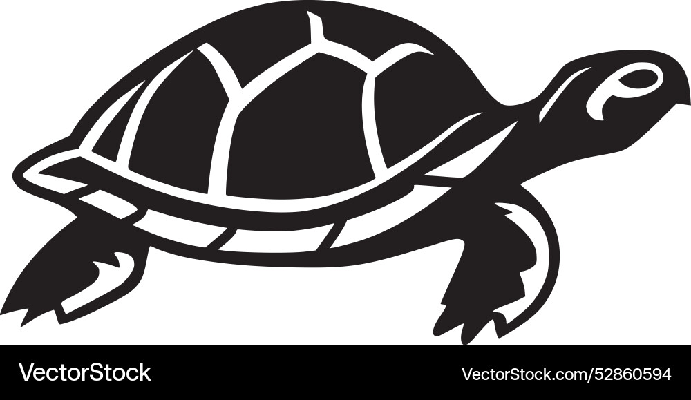 Turtle - minimalist and simple silhouette Vector Image