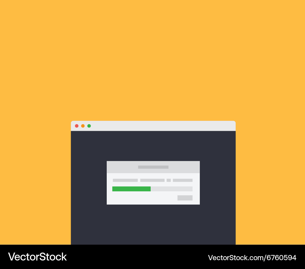 Web page message exclamation window Royalty Free Vector