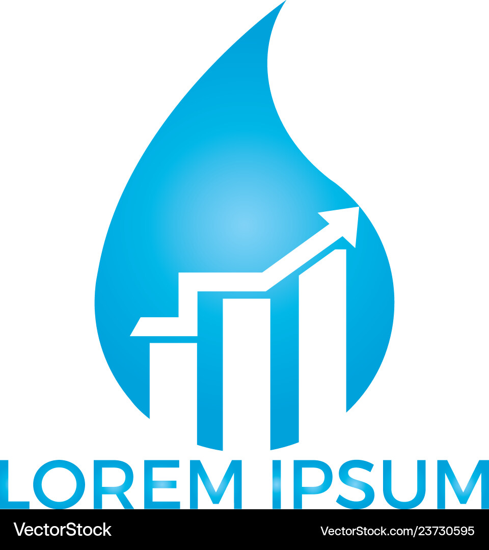 Business logo water drop sign Royalty Free Vector Image