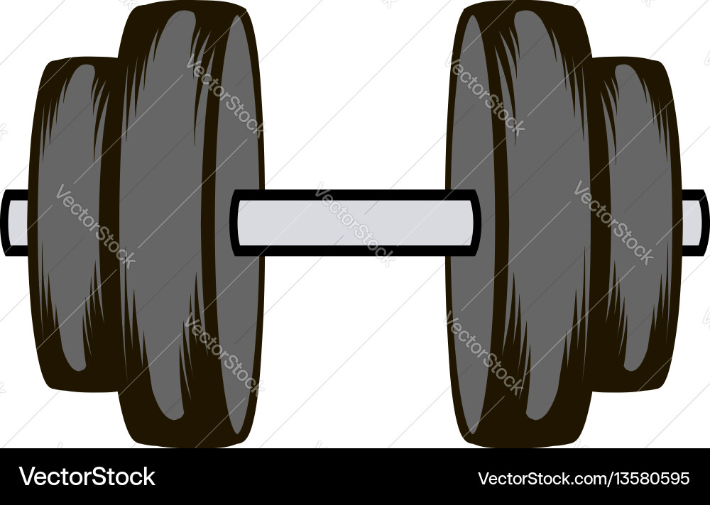 Cartoon Barbell Icon Royalty Free Vector Image
