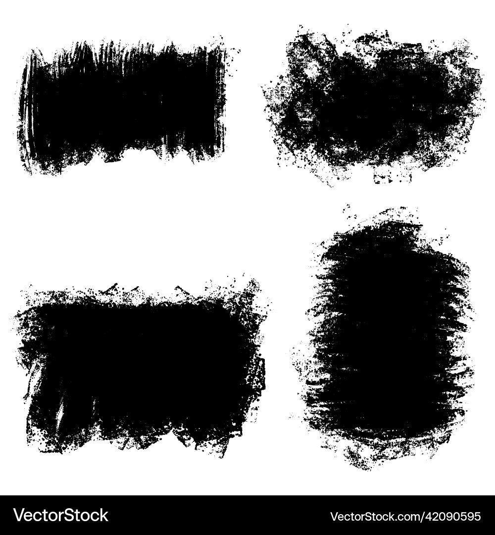 Collection of brush hand drawn graphic element Vector Image