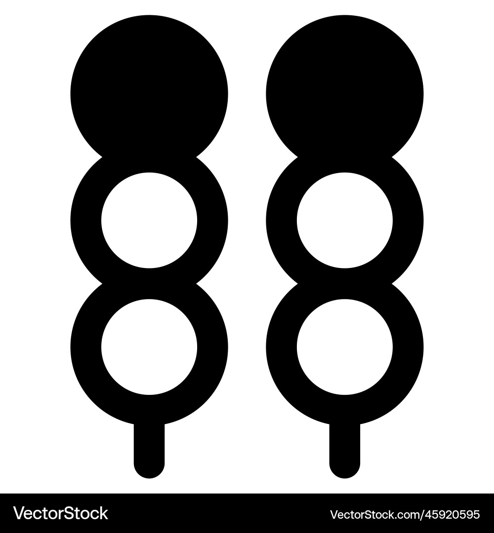 Delicious dango outline icon Royalty Free Vector Image