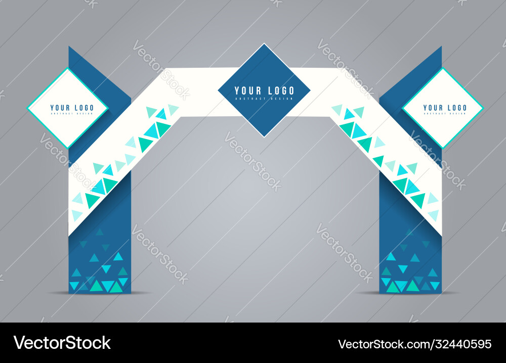 Exhibition stand gate entrance with for mock up Vector Image