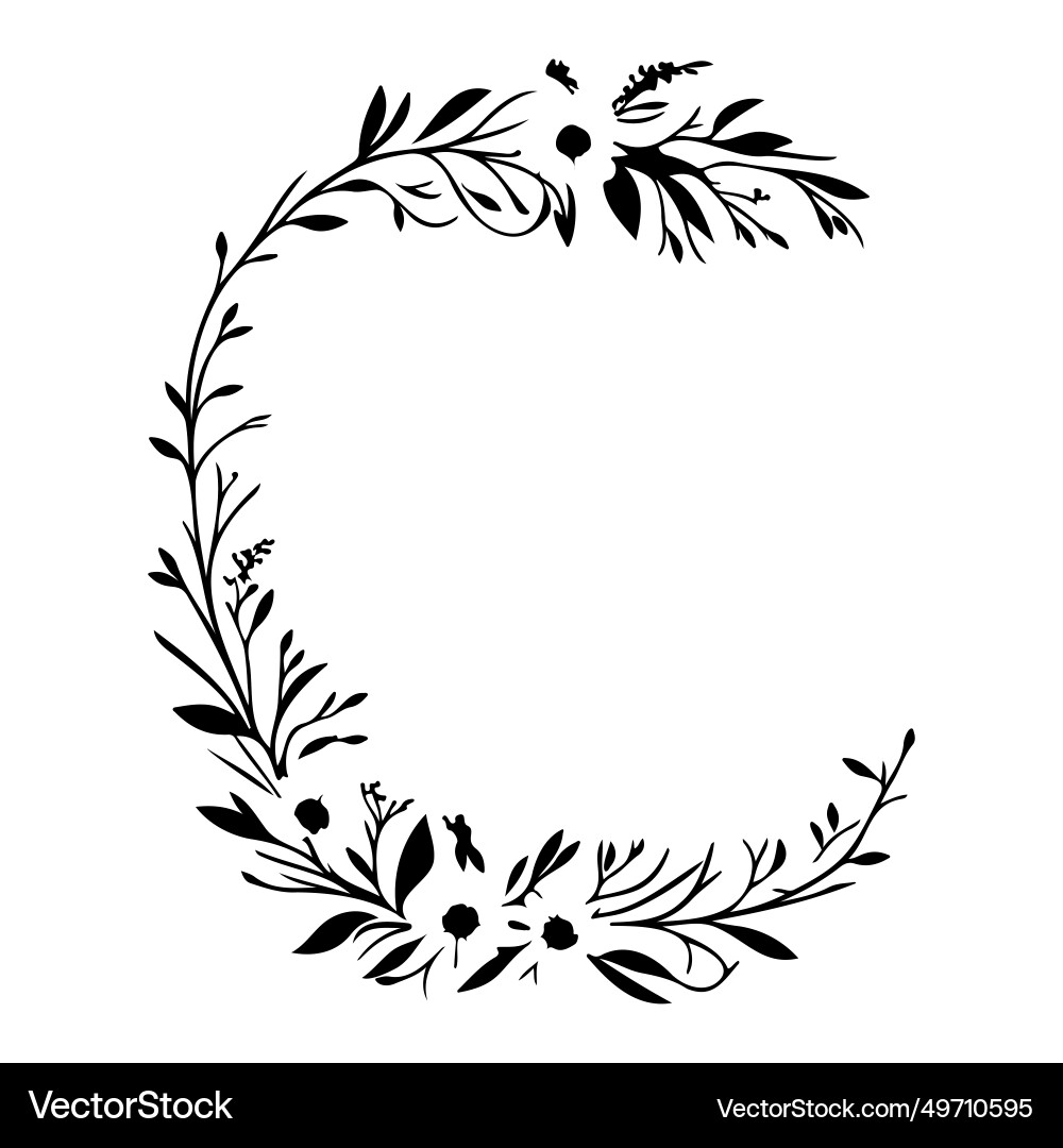 Flower angle ornament vintage sketch hand draw Vector Image