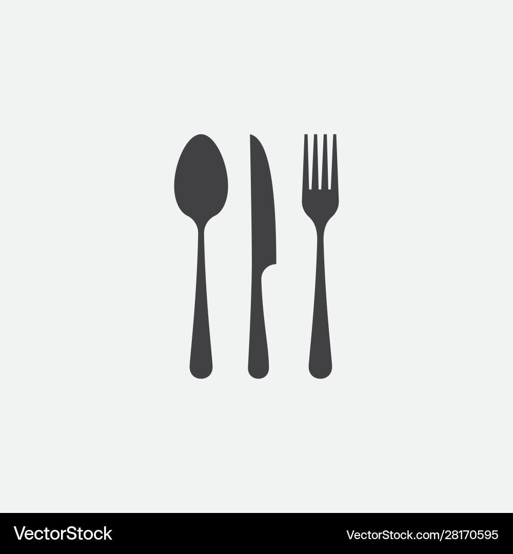 Fork and spoon icon restaurant Royalty Free Vector Image
