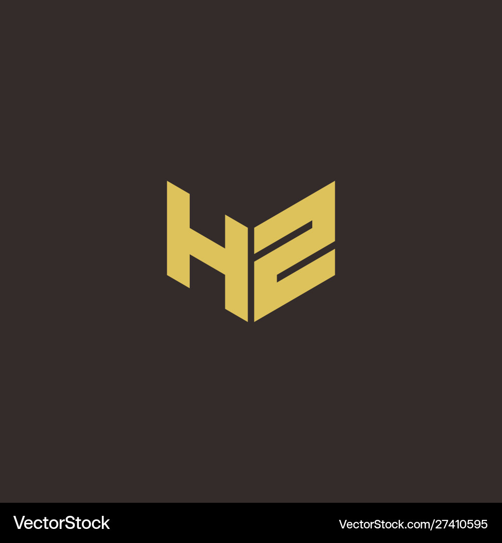 Hz logo letter initial designs template Royalty Free Vector
