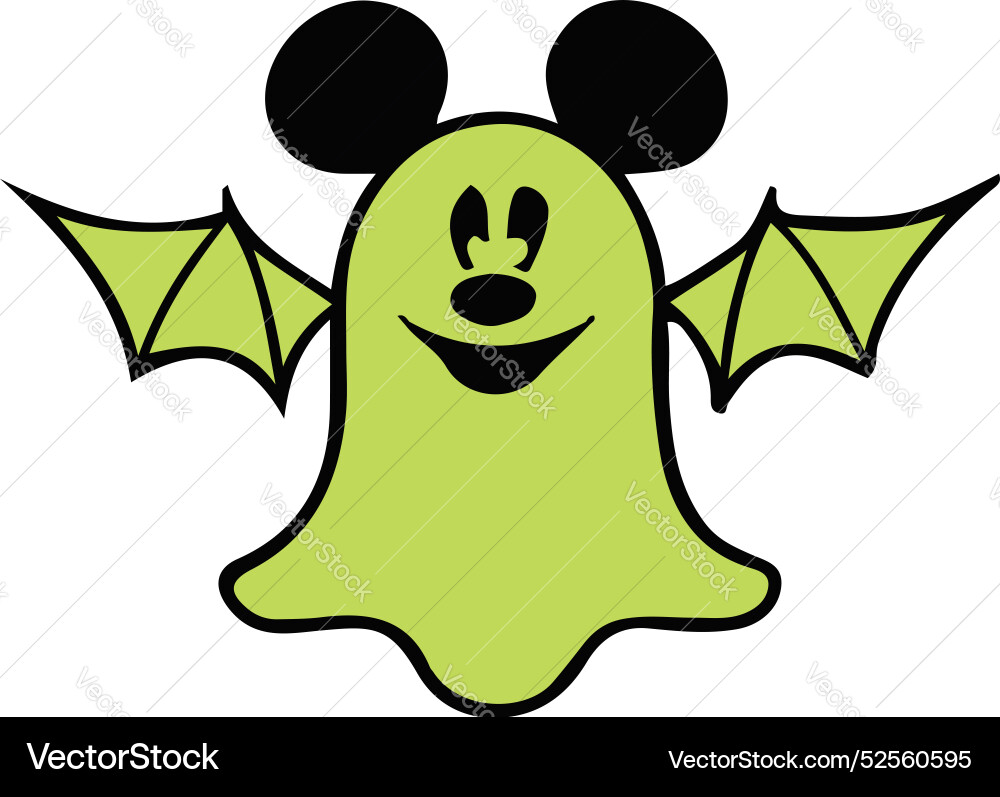 Mickey boo halloween Royalty Free Vector Image