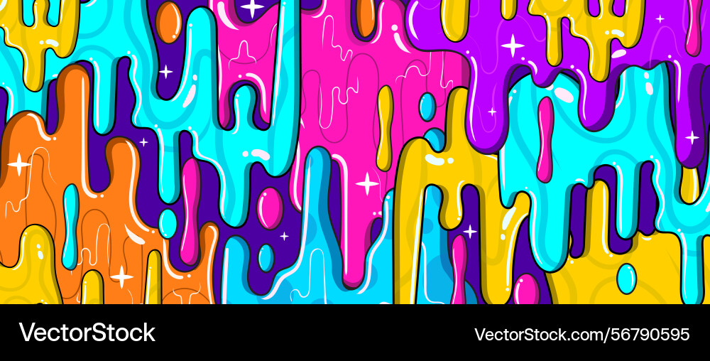 Slime neon color graffiti background Royalty Free Vector