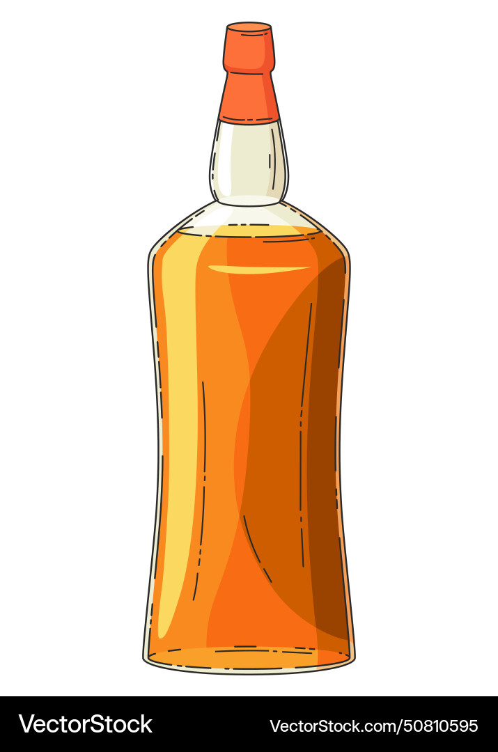 Whiskey bottle product packaging brand design Vector Image