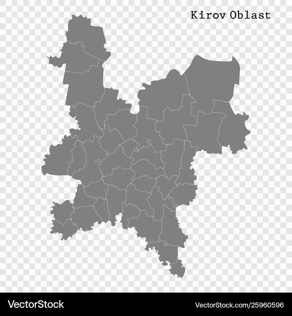 High quality map is a region russia Royalty Free Vector