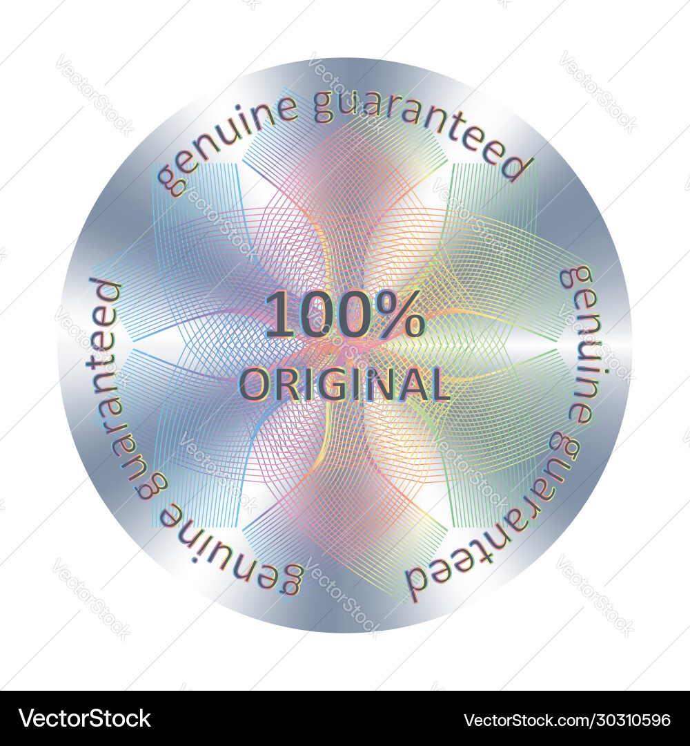 Hologram Sticker Element - Round Royalty Free Vector Image