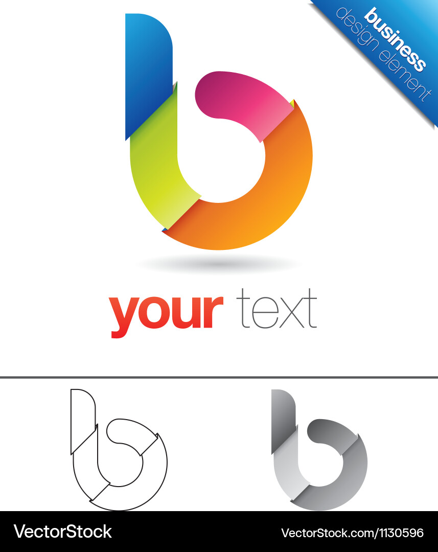 Letter b Royalty Free Vector Image - VectorStock