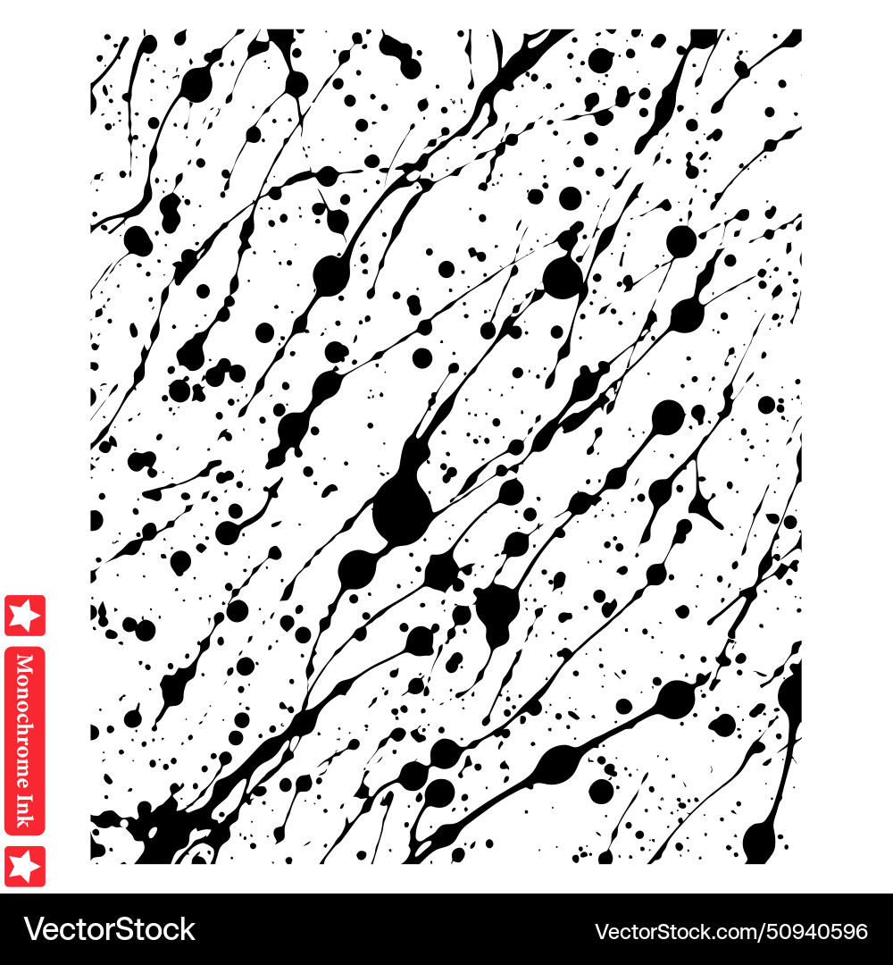 Minimalist monochrome ink stain pattern design Vector Image
