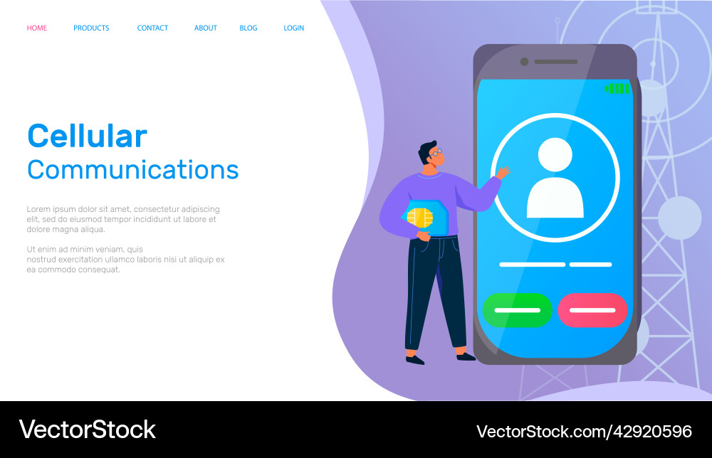 Mobile phone connection technology cellular Vector Image