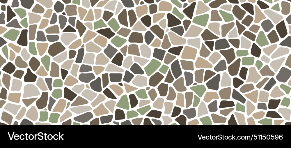 Mosaic pebble stone ground pattern rock texture Vector Image