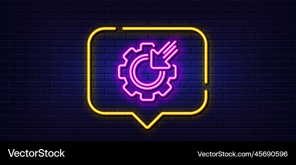 Seo gear line icon settings cogwheel sign Vector Image