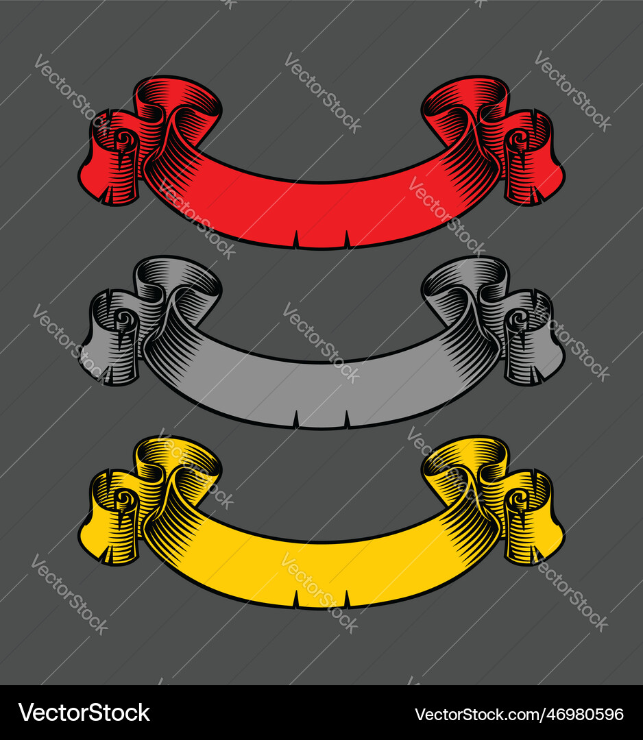 Shaded ribbon for graphic design purposes Vector Image