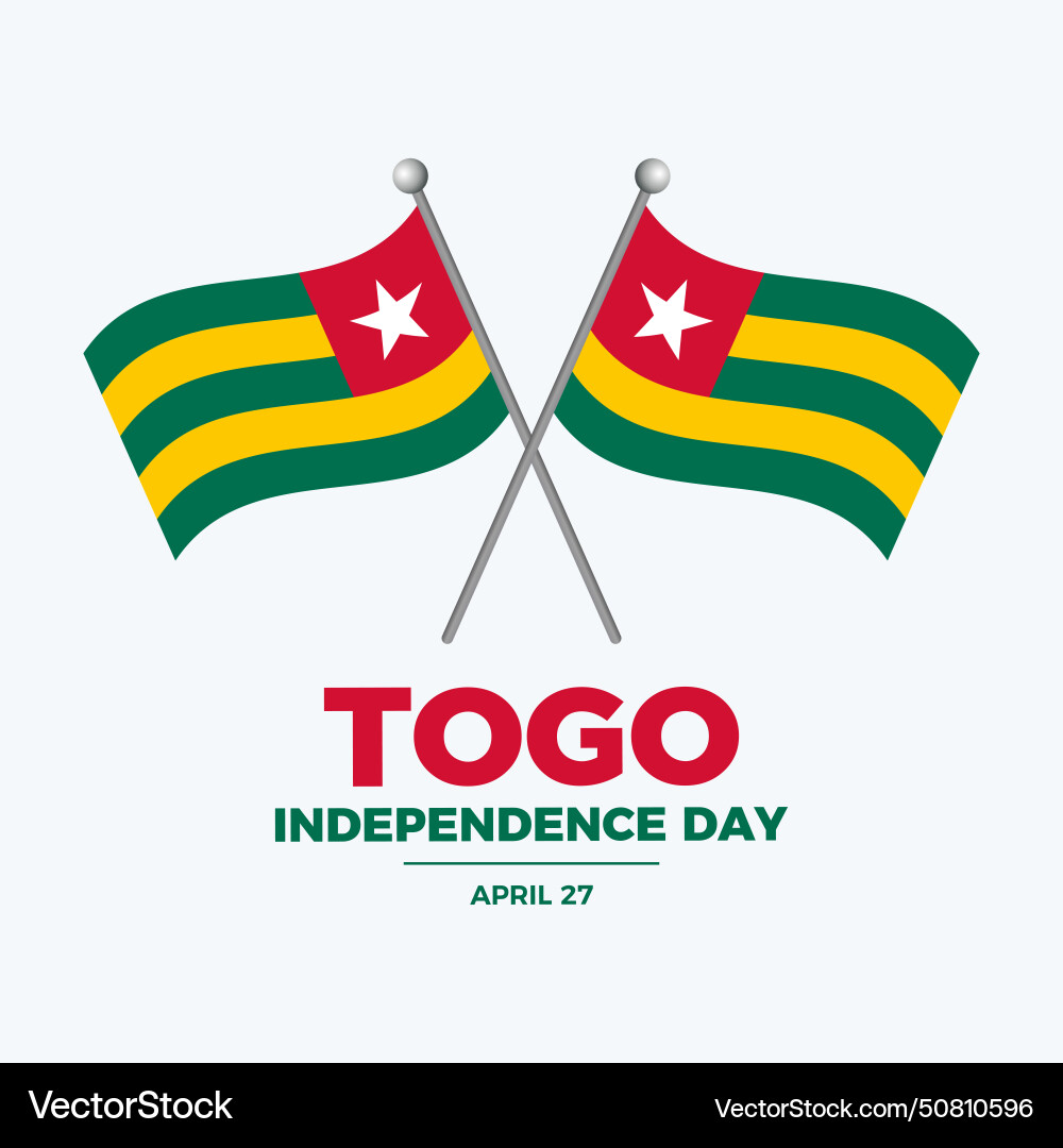 Togo independence day poster Royalty Free Vector Image