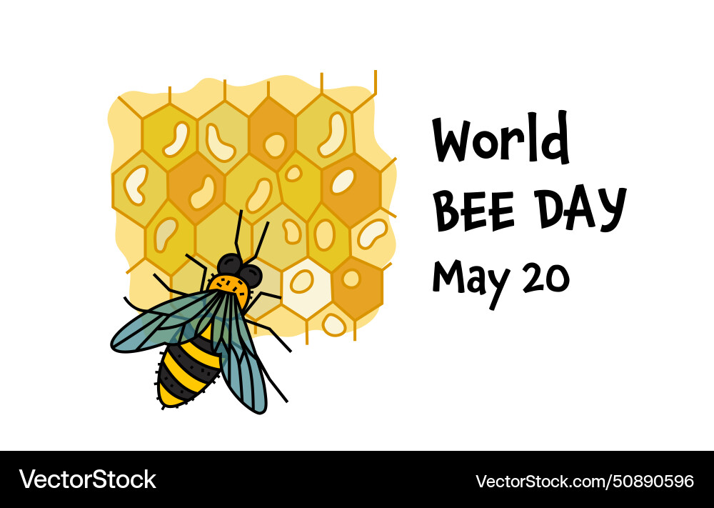 World bee day in may international event Vector Image