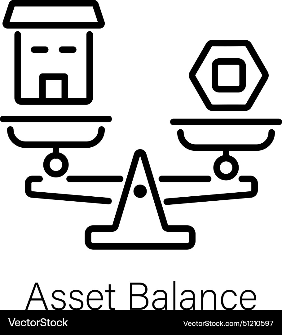 Asset balance Royalty Free Vector Image - VectorStock