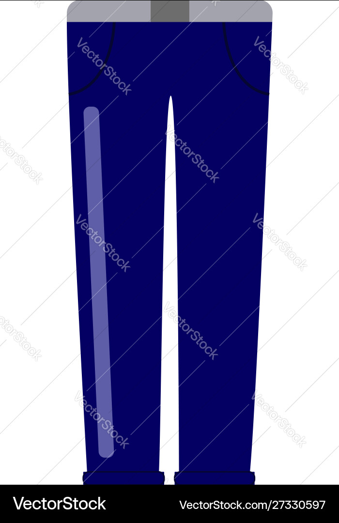 Blue pants on white background Royalty Free Vector Image