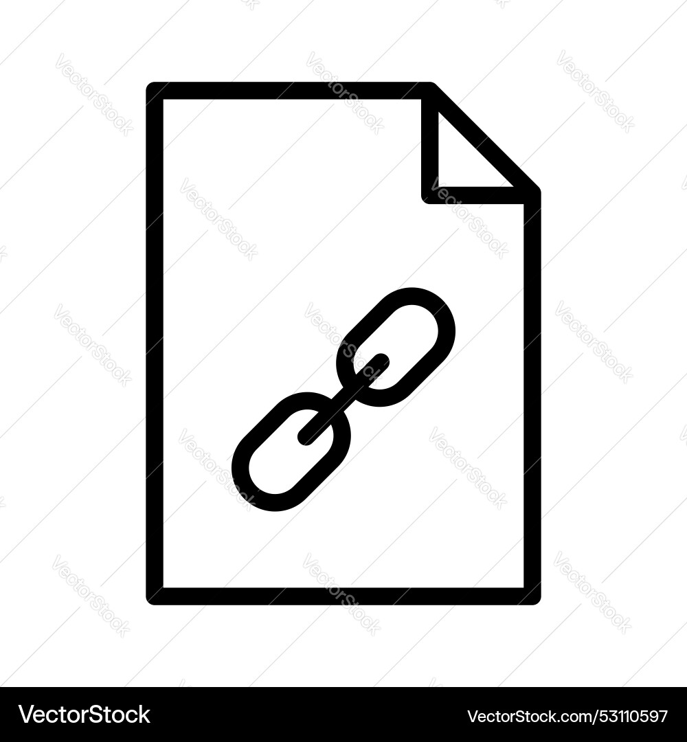 Document link icon Royalty Free Vector Image - VectorStock