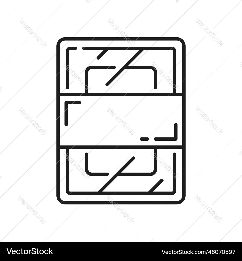 Empty food container isolated mockup icon Vector Image
