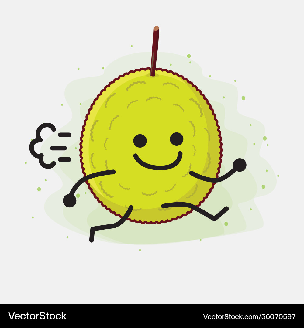 Entawak jackfruit mascot character Royalty Free Vector Image
